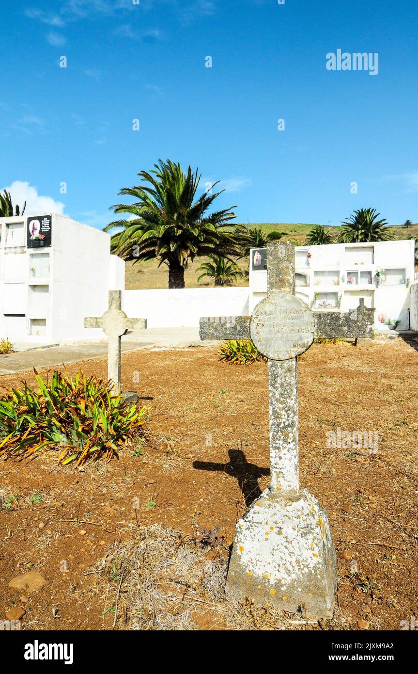 A vertical shot of a typical Spanish cemetery during the day Stock ...