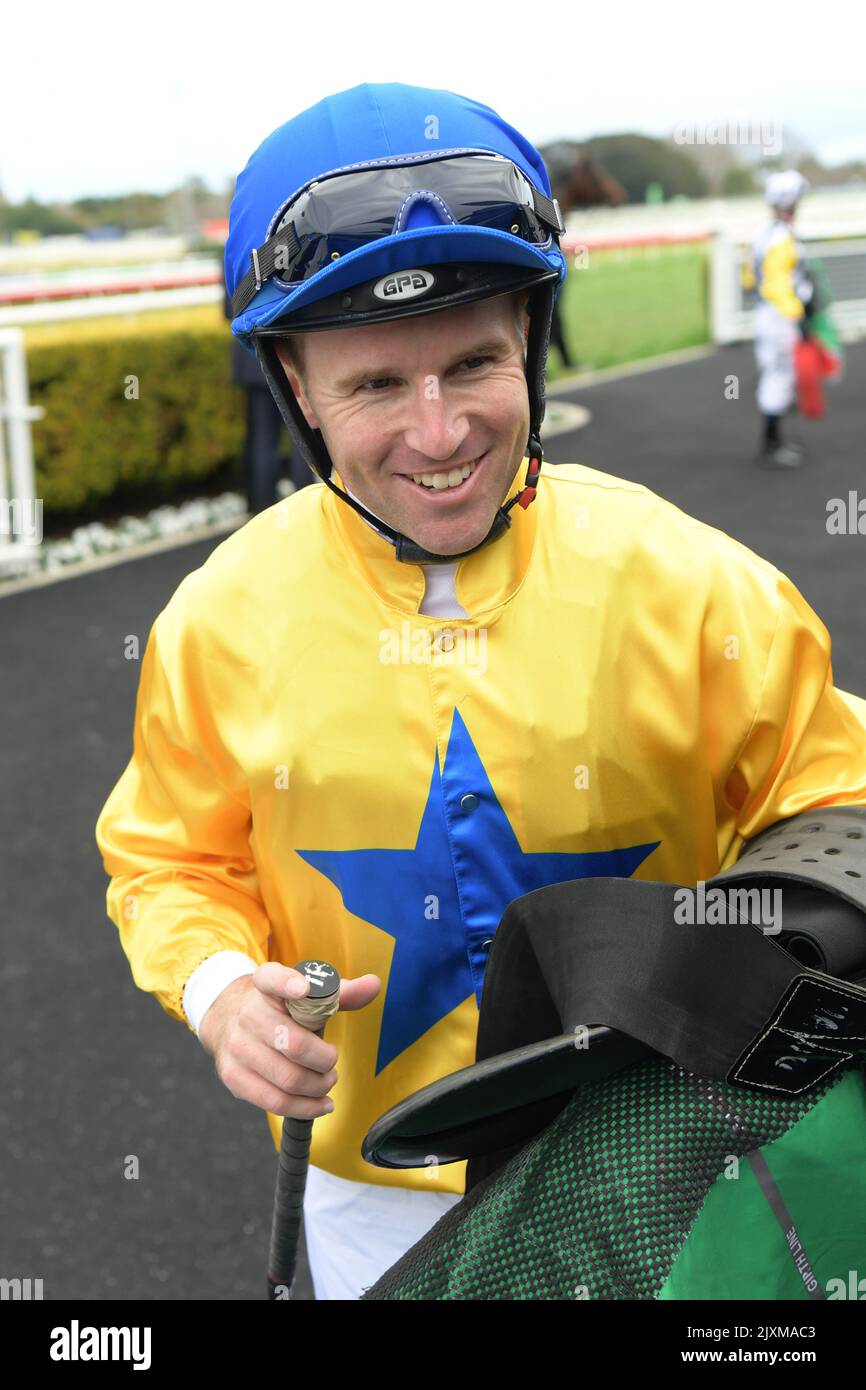 Jockey Tommy Berry is seen in the mounting yard after riding Brilliant ...