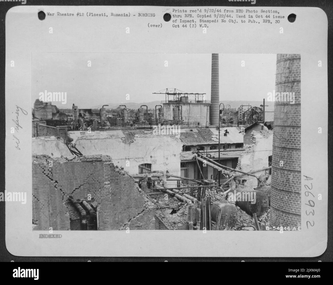 Ploesti, Rumania-Concordia Vega Oil Plant. View of power house shows ...