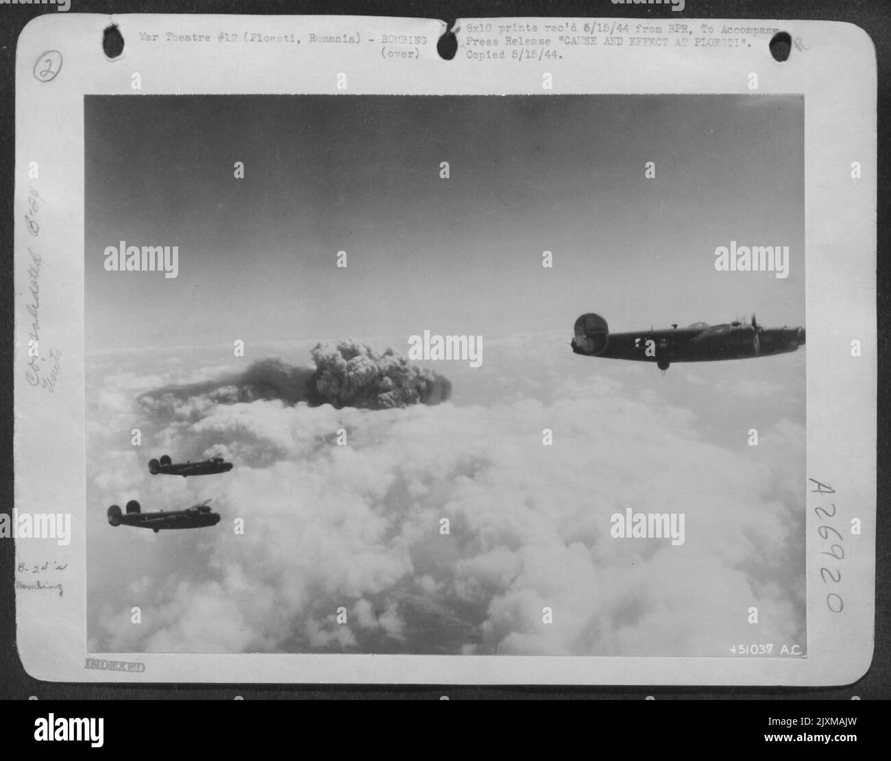 CAUSE AND EFFECT AT PLOESTI. May 5th 1944 raid of the oil refineries ...