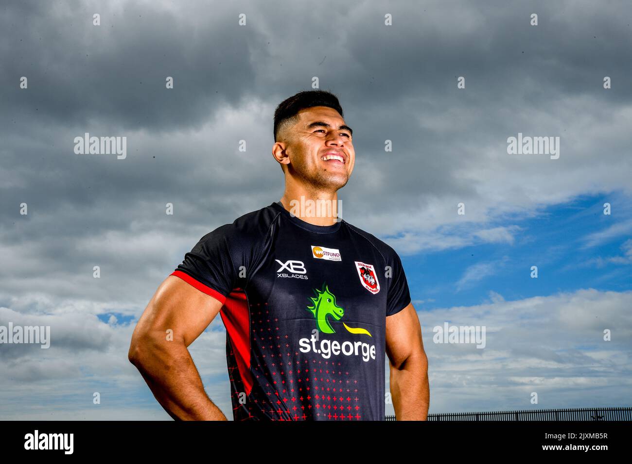 St George-Illawarra Dragons player Tim Lafai poses for a photograph ...