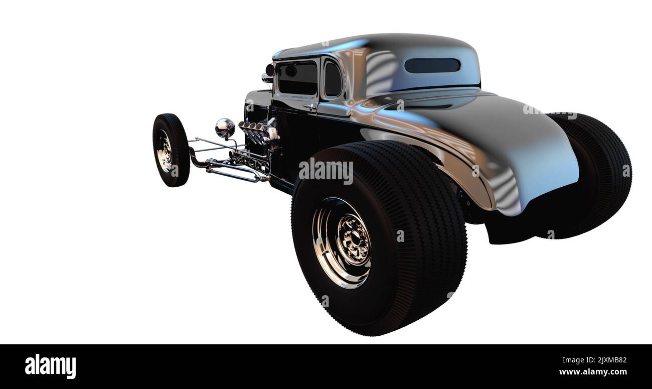 Hot Rod 3D render Stock Photo - Alamy