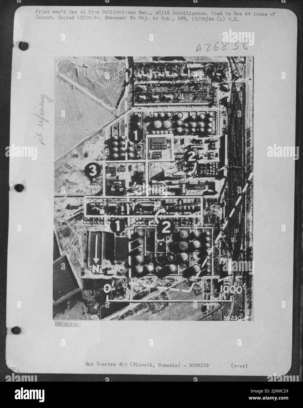 Ploesti, Rumania-Vertical of Concordia Vega Oil Refinery shows ...