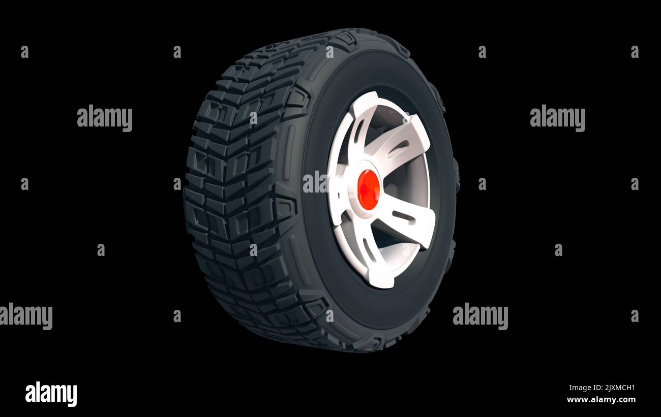 Tyre wheels 3D render Stock Photo - Alamy