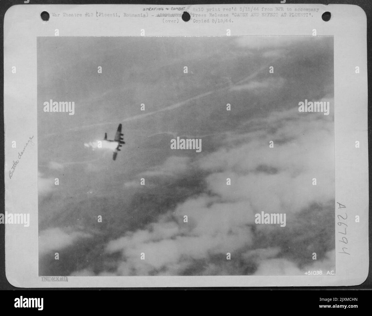 CAUSE AND EFFECT AT PLOESTI. May 5th 1944 raid of the oil refineries ...