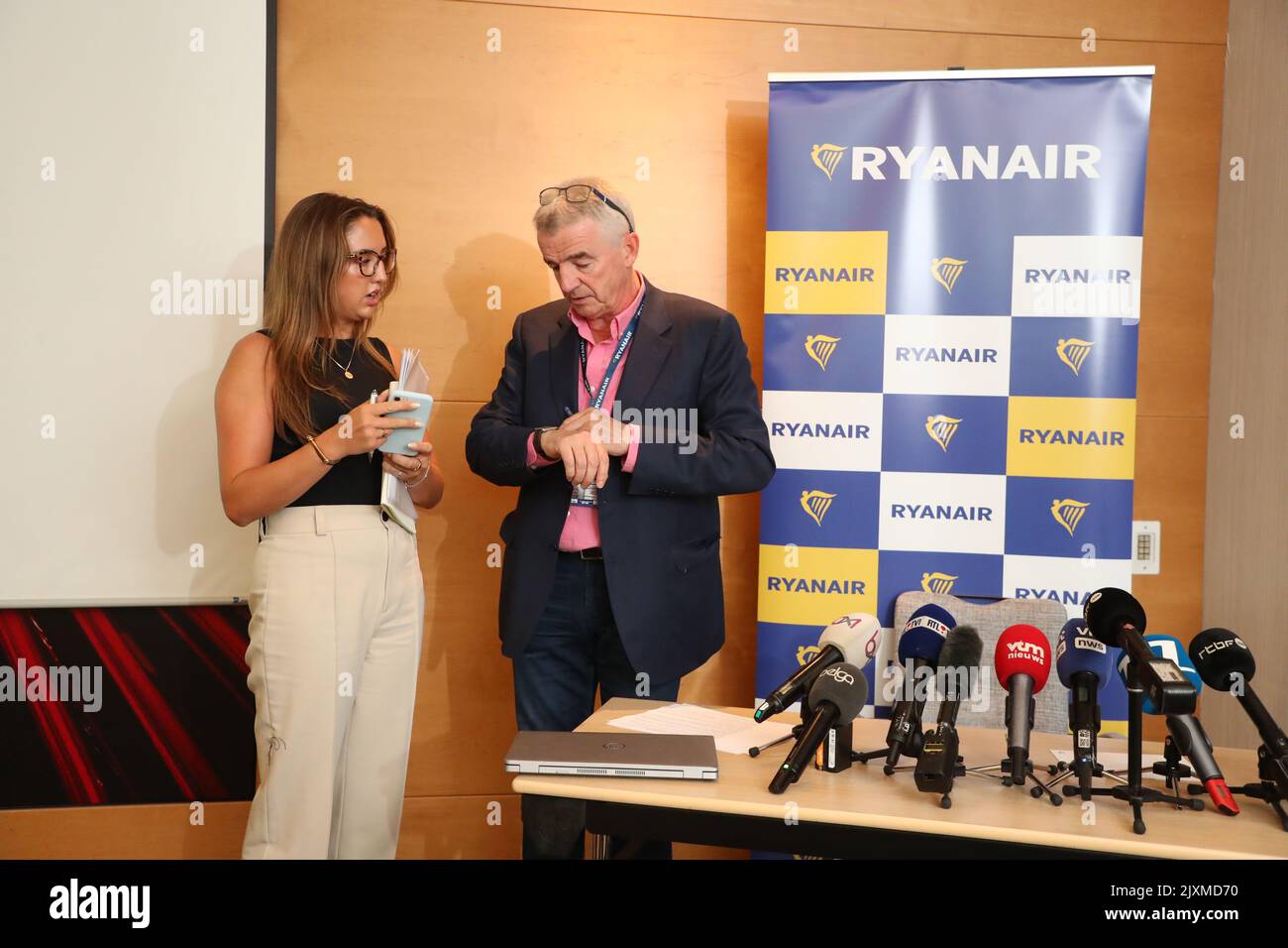 Ryanair CEO Michael O'Leary pictured at a press conference of Irish low ...