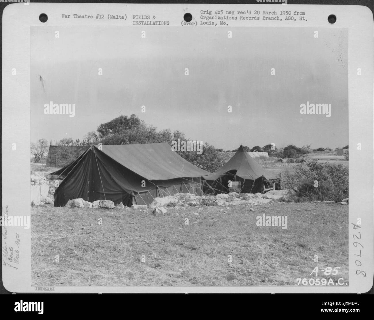 90th Photographic Reconnaissance Wing Laboratory tent at an air base ...