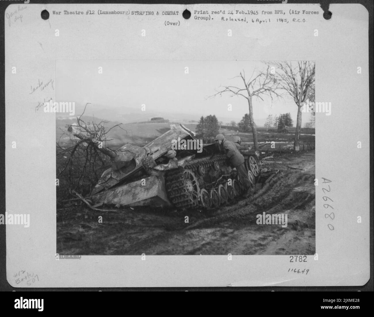 Destroyed german tank hi-res stock photography and images - Alamy