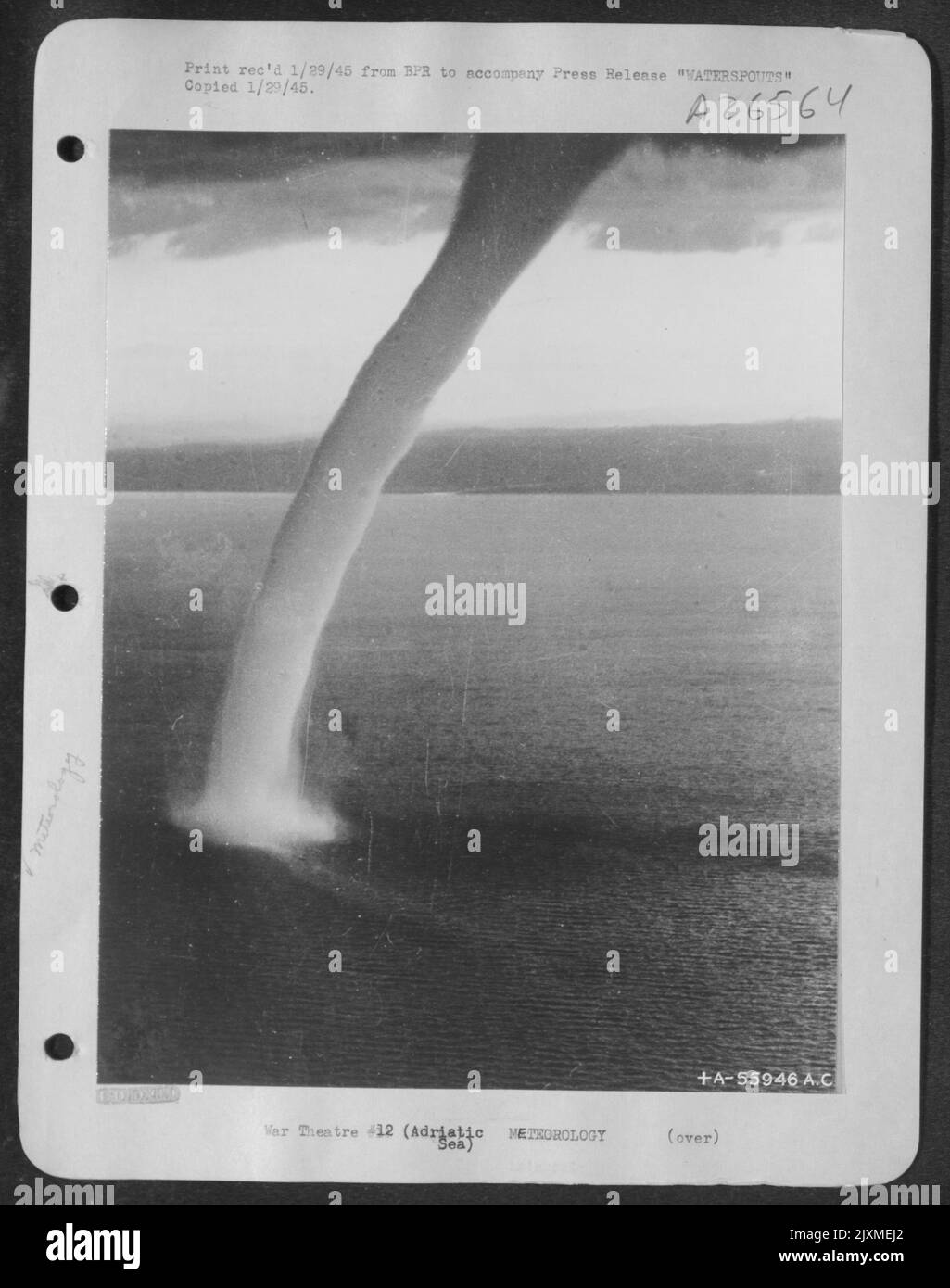 A close view of one of the twin waterspouts which helps to dispel the ...