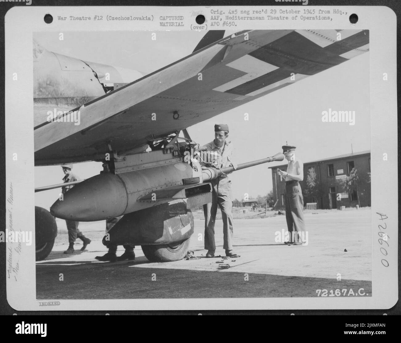 A German JU-87 Stuka, equipped with 40 mm. anti-tank cannon, captured ...