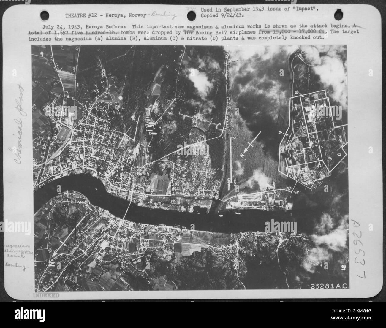 July 24, 1943, Heroya Before: This important new magnesium & aluminum ...
