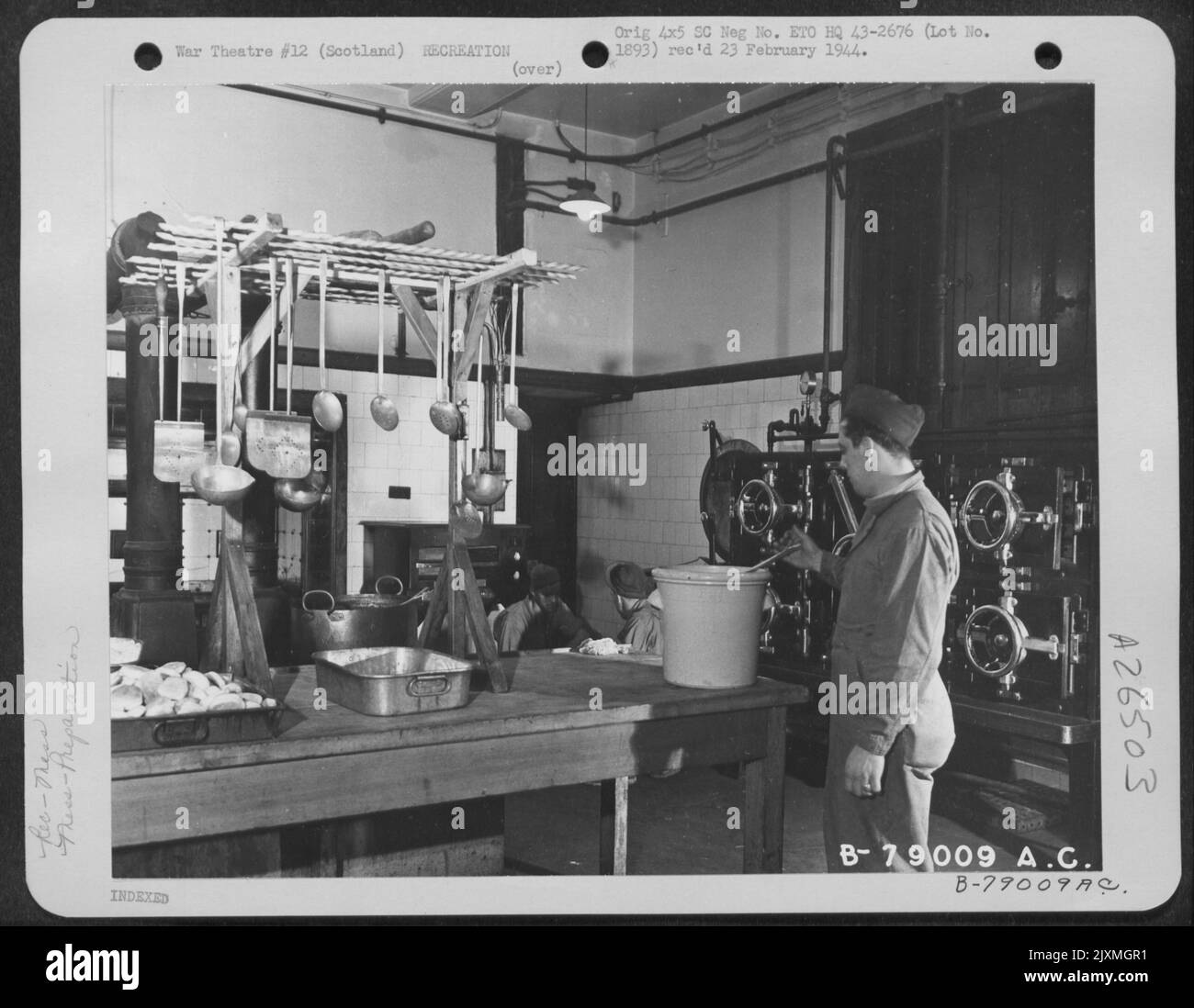 View of the kitchen at the Air Transport Command Headquarters in ...