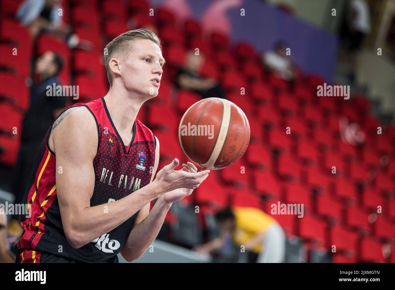 Belgium's Vrenz Bleijenbergh pictured during warm-up ahead of a ...