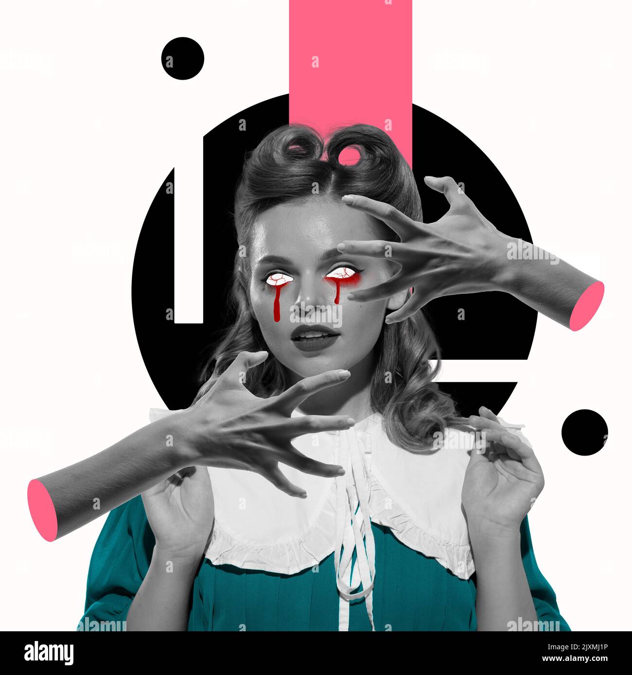 Contemporary art collage. Halloween theme. Ideas, inspiration, party ...