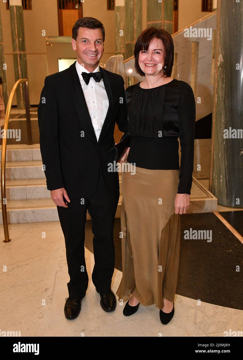 Minister for Energy Angus TaylorÂ and wife Louise arrive for the annual ...