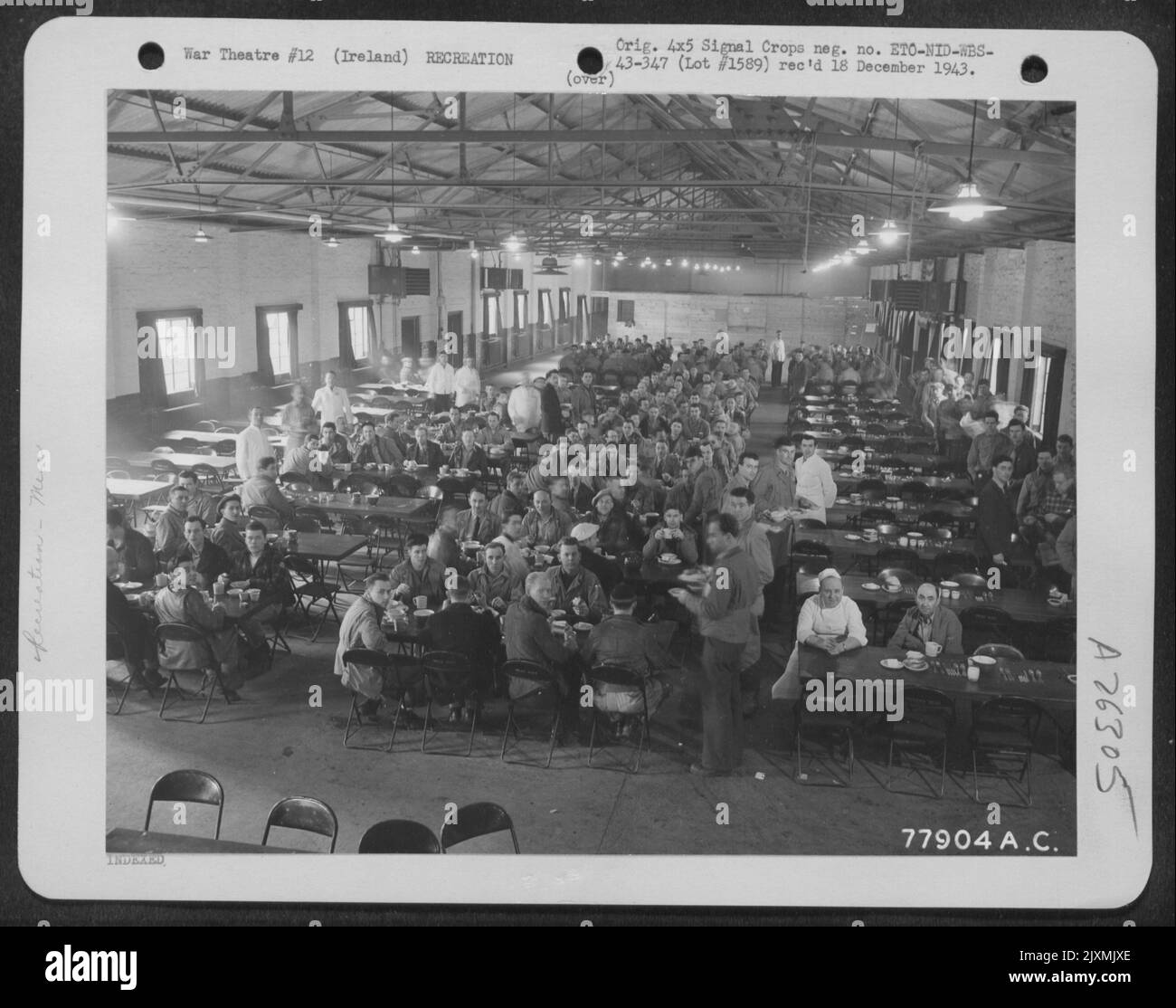 Lockheed technicians of the Lockheed Overseas Corporation in the mess ...