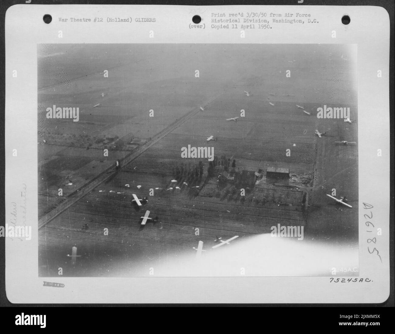 Gliders And Parachutes Dor An Area In The Invasion Of Southern Holland ...