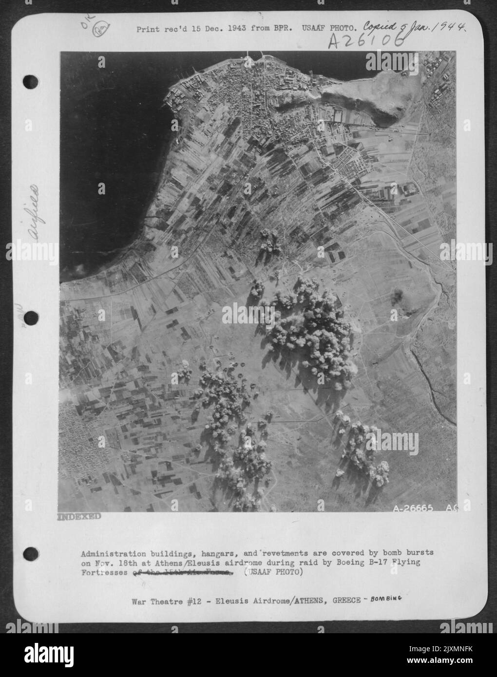 Administrations buildings, hangars, and revetments are covered by bomb ...