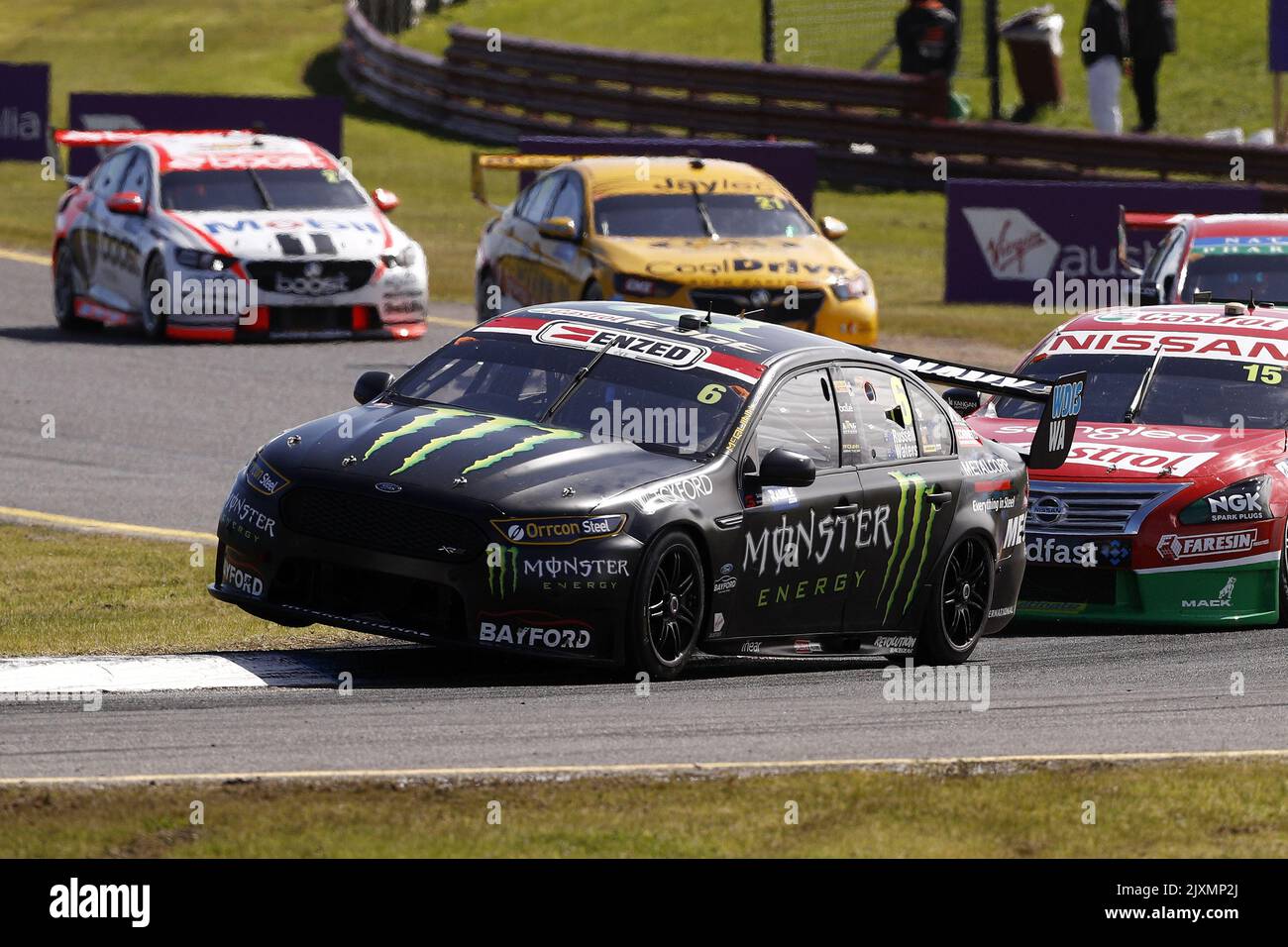 David Russell drives the Monster Energy Racing Ford Falcon FG X during ...