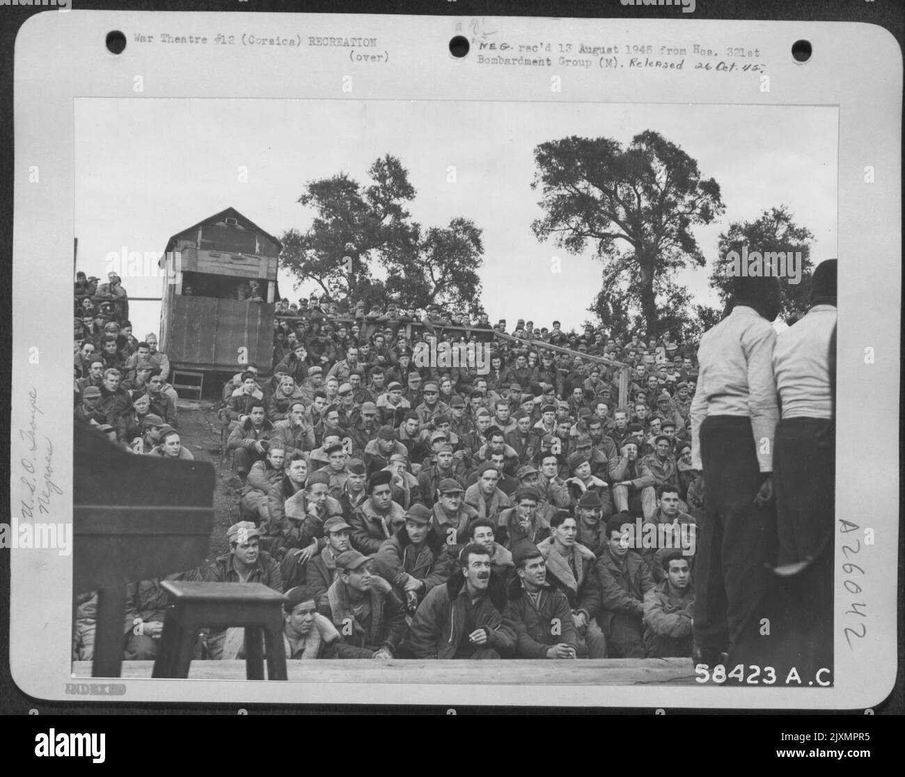USO Show, Solenzara, Corsica, October 1944 Stock Photo - Alamy