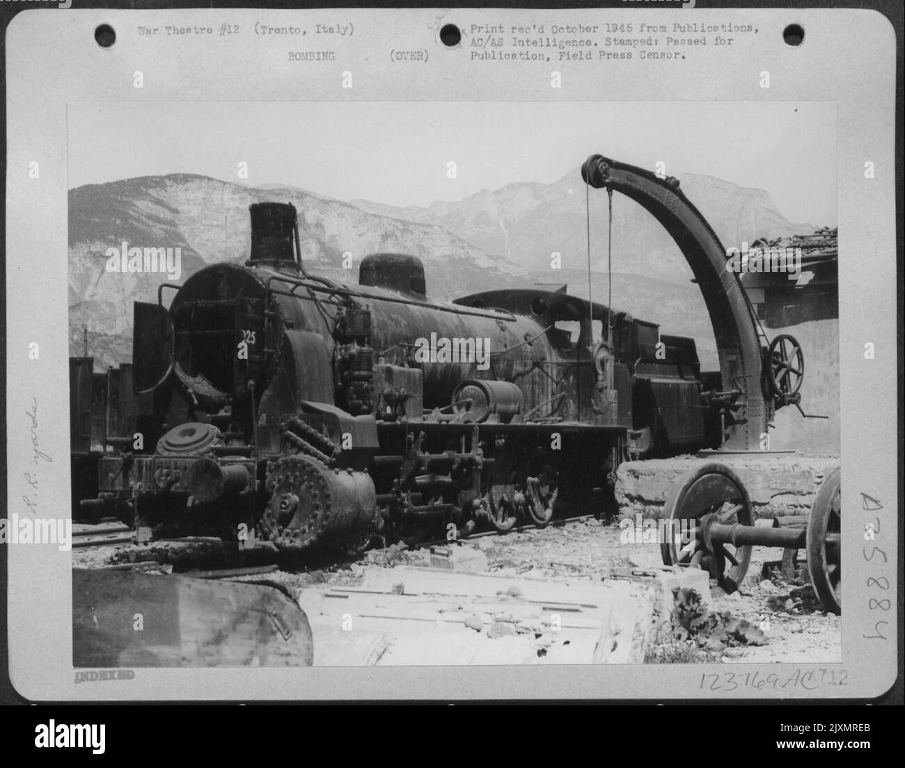The Marshalling Yards At Trento, Italy, With A Blown Out Steam Engine ...