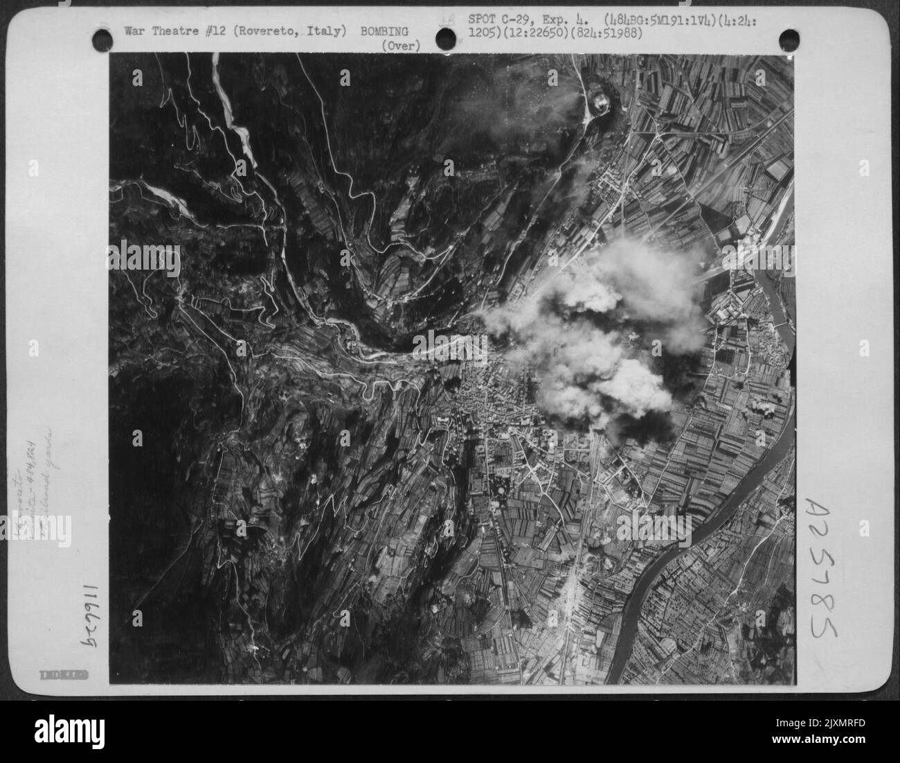Spot C-29, Exp. 4 - Smoke Rises From The Bomb-Blasted Rovereto ...