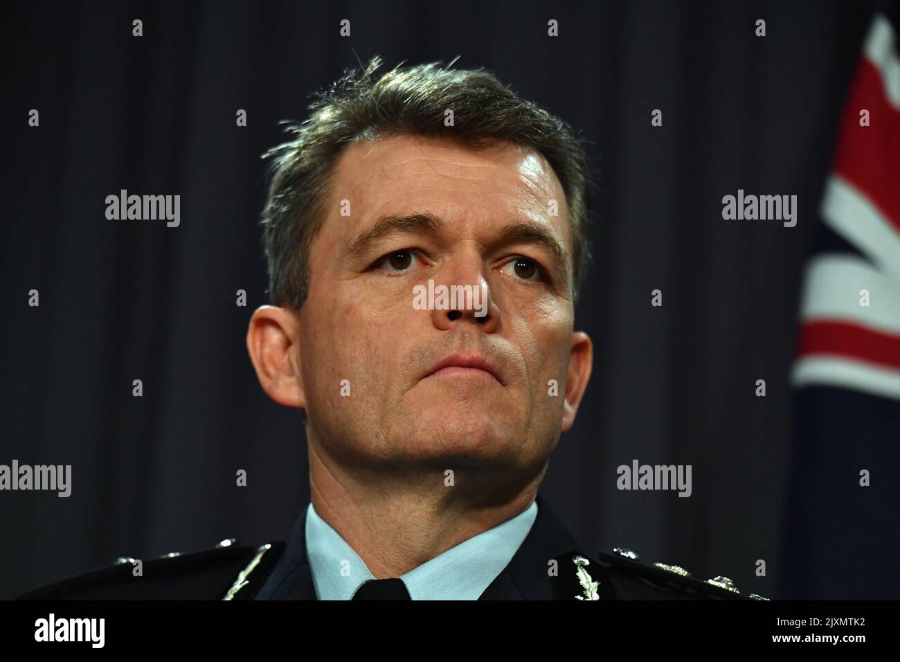 Australian Federal Police Commissioner Andrew Colvin at a press ...