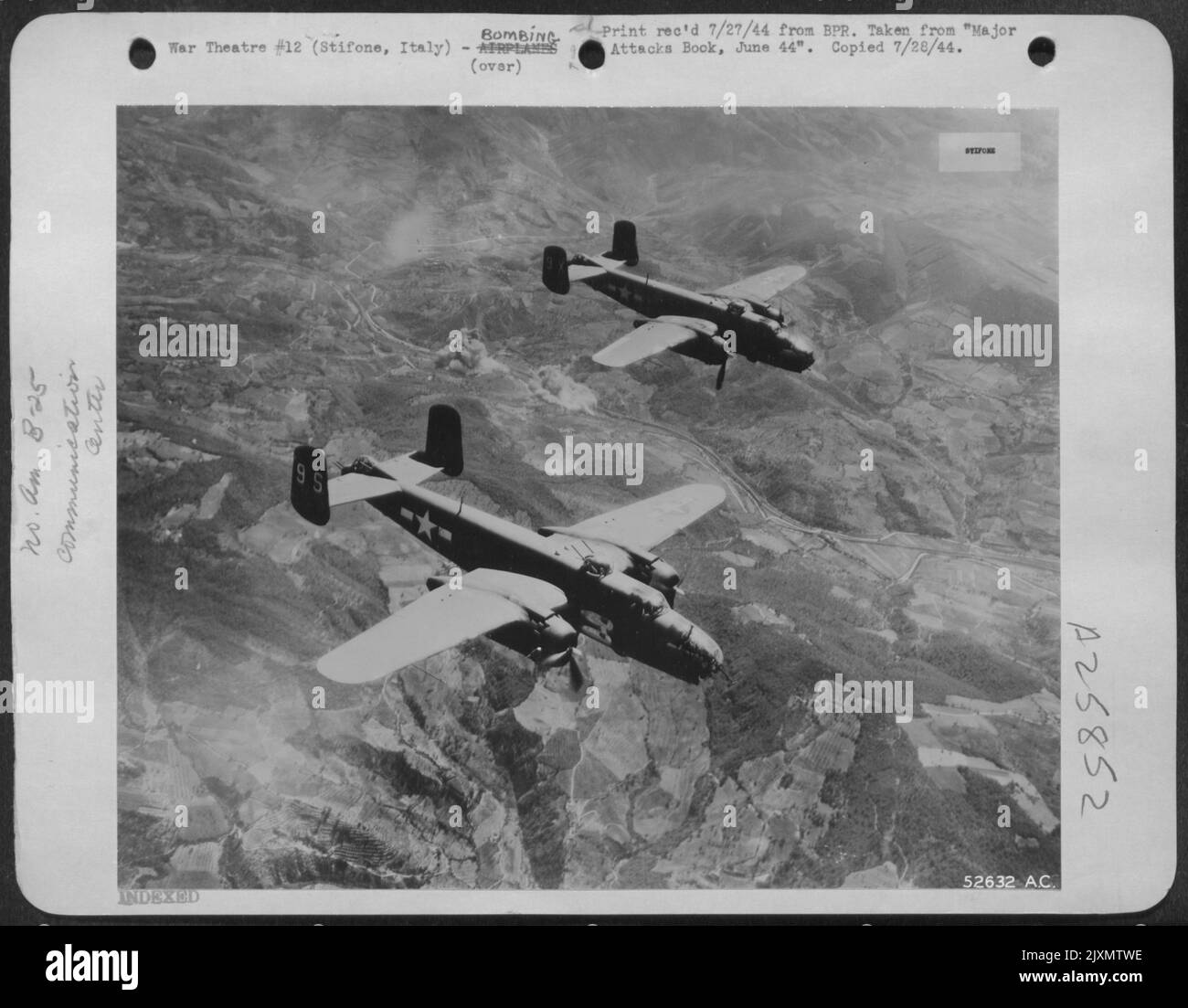 Martin B-26 Marauders headed home after bombing communications at ...