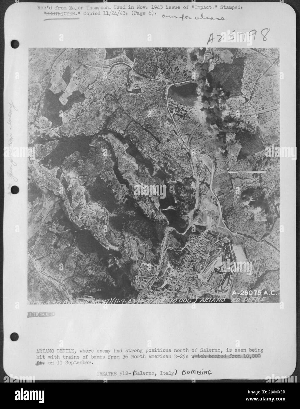 ARIANO DEFILE, where enemy had strong positions north of Salerno, is ...