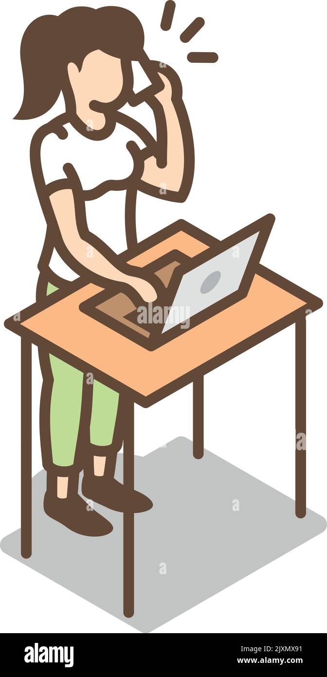 Multitasking phone concept cartoon mobile hi-res stock photography and ...