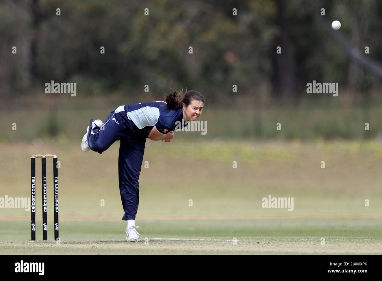 Molly Strano of Victoria bowls during the Women's National Cricket ...