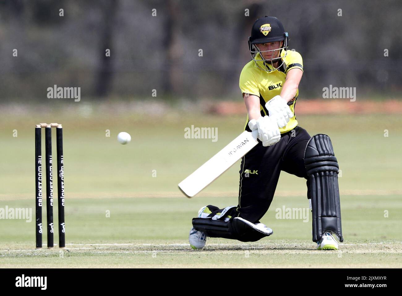 Mathilda Carmichael of Western Australia plays a shot during the Women ...