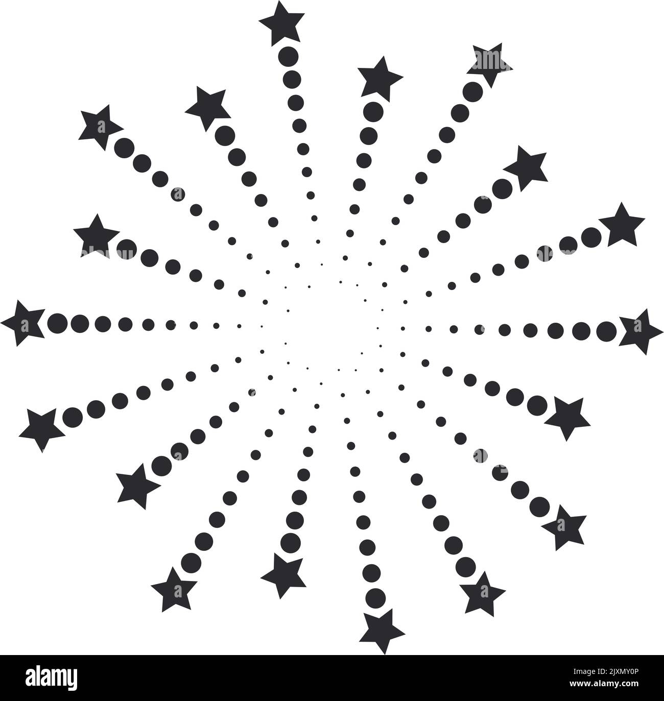 Star light round burst. Black firework icon Stock Vector Image & Art ...