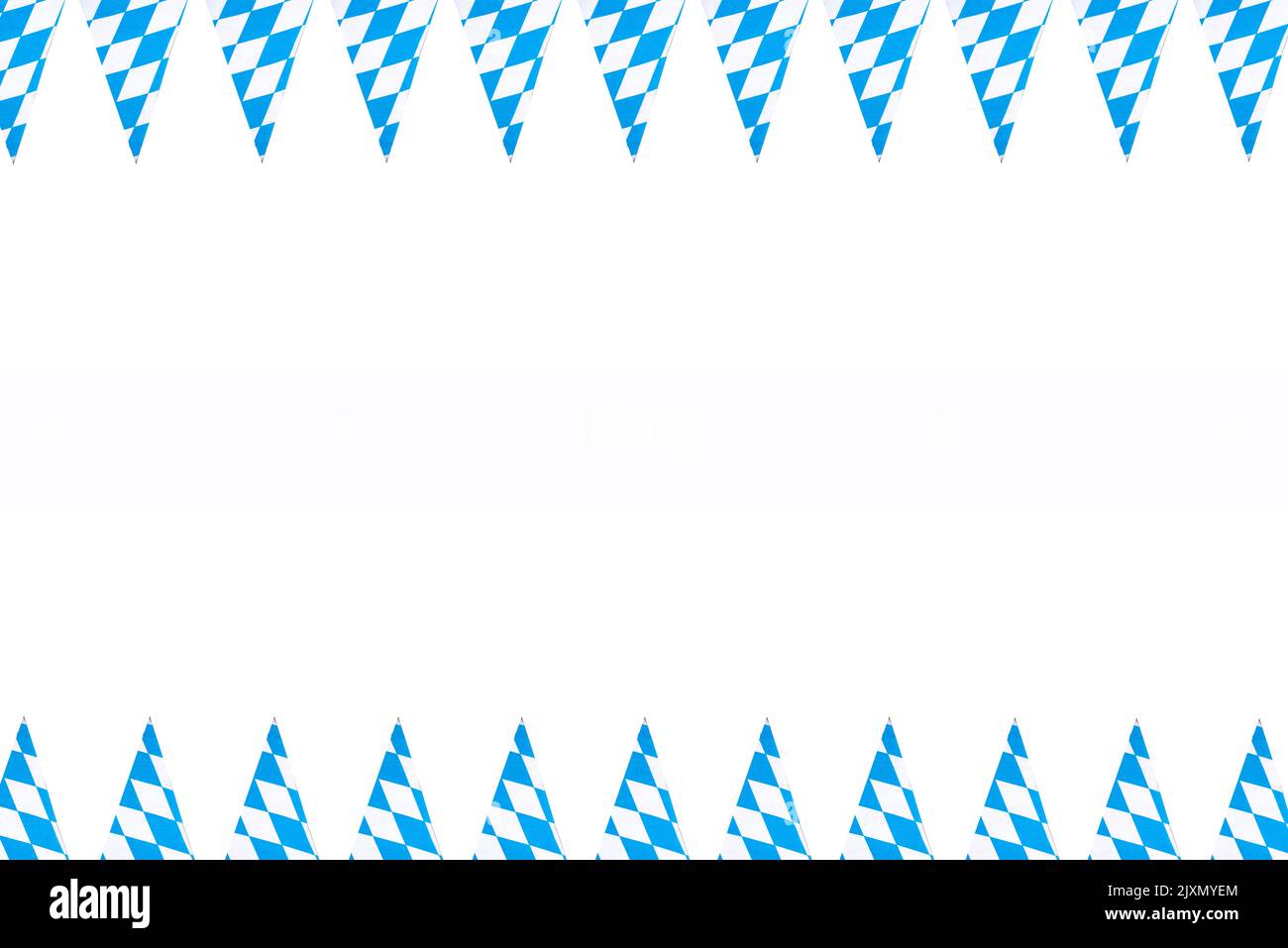 Oktoberfest flags garland on white background, isolate, long banner ...