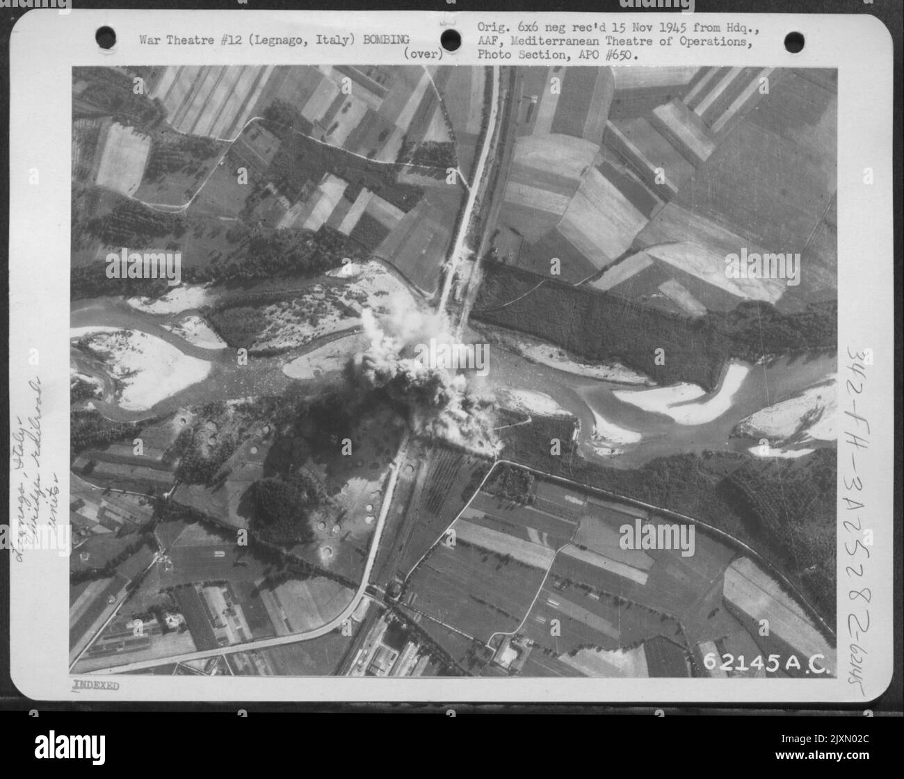 Bombing Of The Railroad-Highway Bridge Near Legnago, Italy, By Martin B ...