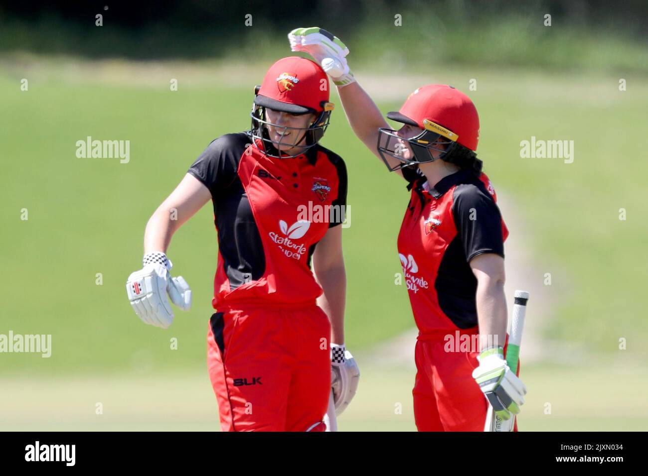 Tahlia McGrath (left) and Tegan McPharlin of South Australia ...