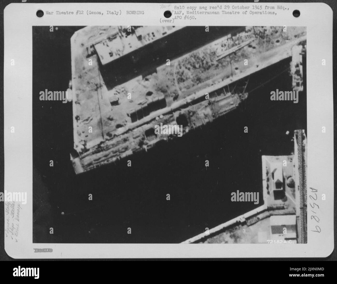 Bomb Damage To The Italian Liner 'Roma' Which Was Being Converted To A ...