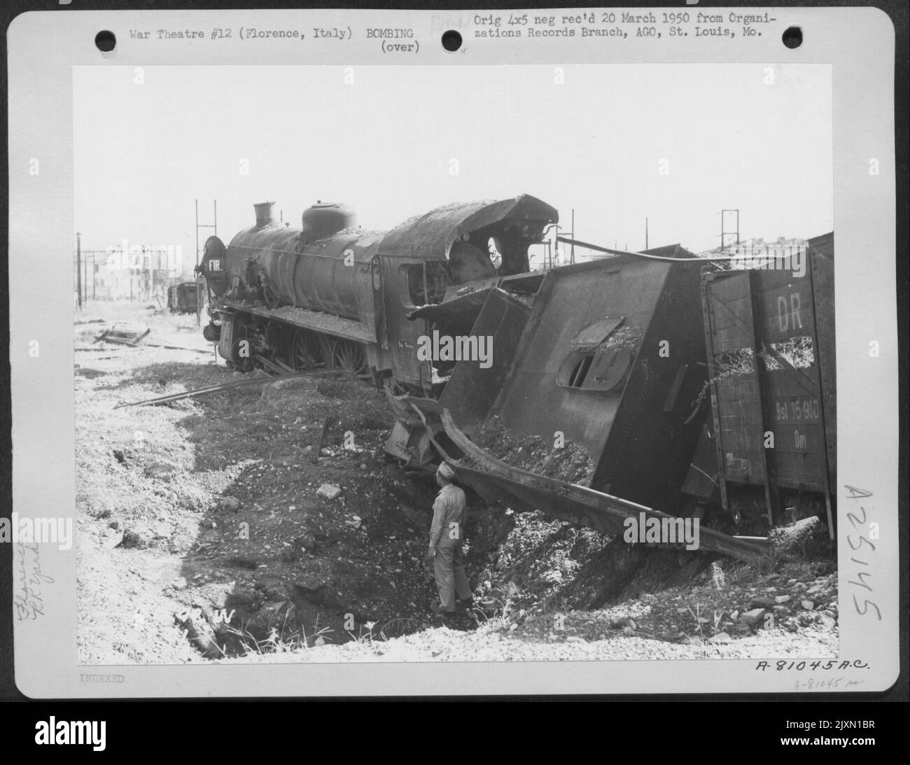Bomb Damage To The Marshalling Yards At Florence, Italy. These Yards ...