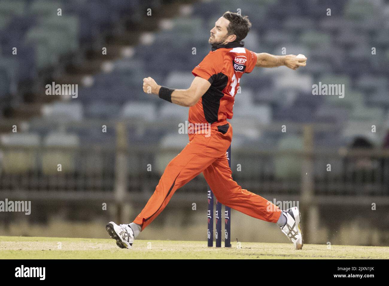 South Australian bowler Chadd Sayers during the JLT One-Day Cup 2018 ...