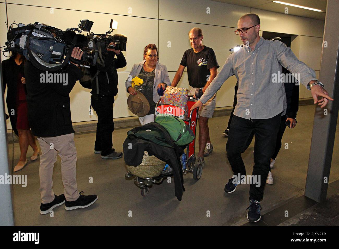 Australian filmmaker James Ricketson (centre), with his daughter ...