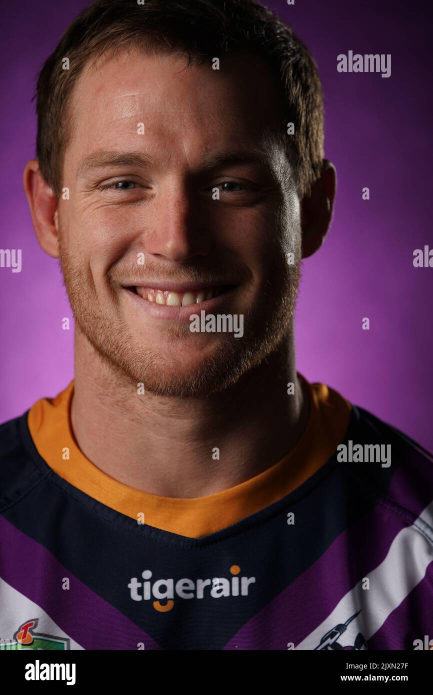 Melbourne Storm player Tim Glasby poses for a portrait during a media ...