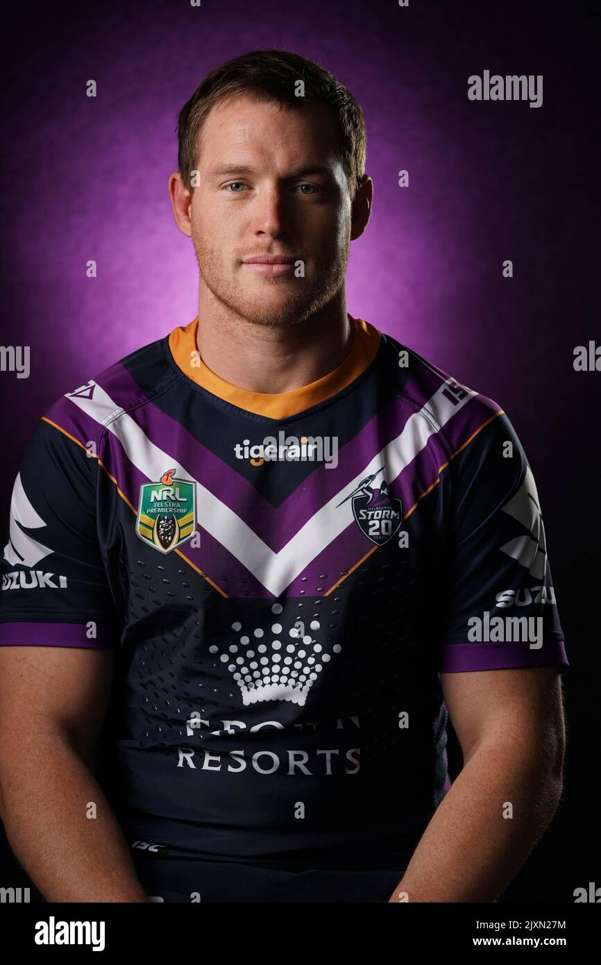 Melbourne Storm player Tim Glasby poses for a portrait during a media ...