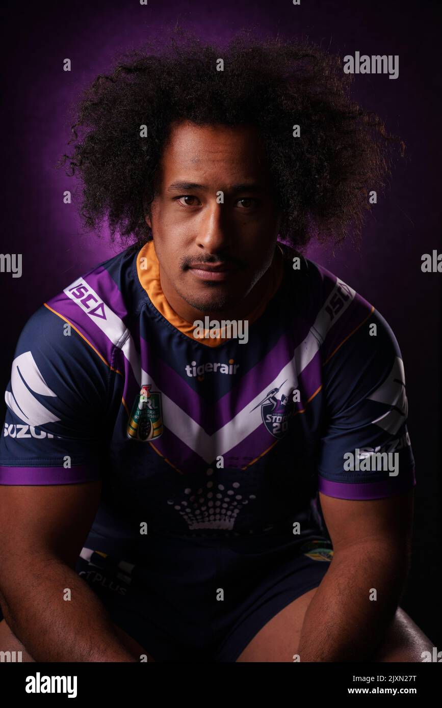 Melbourne Storm player Felise Kaufusi poses for a portrait during a ...