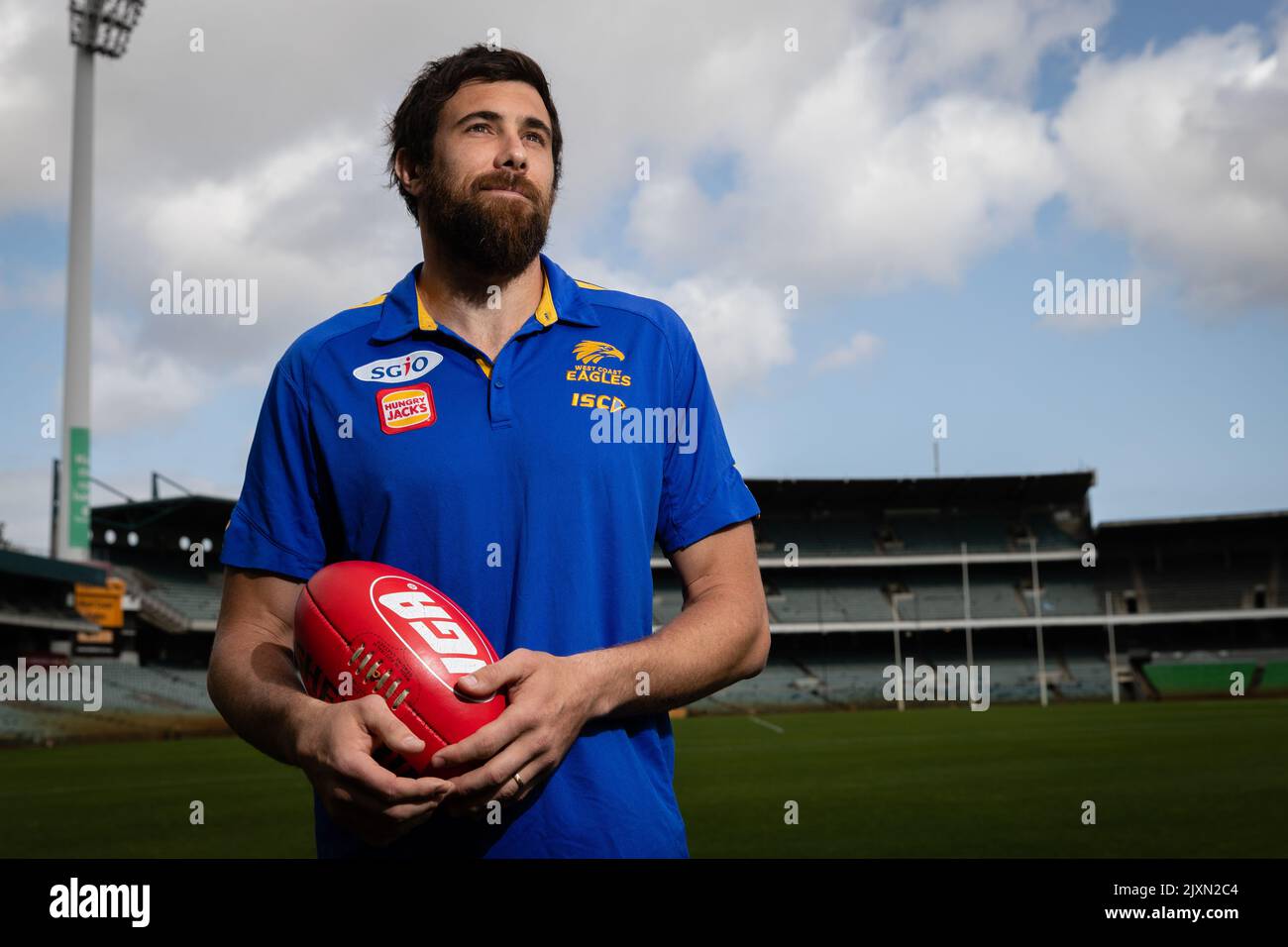 West Coast Eagles player Josh Kennedy poses for a photograph during a ...