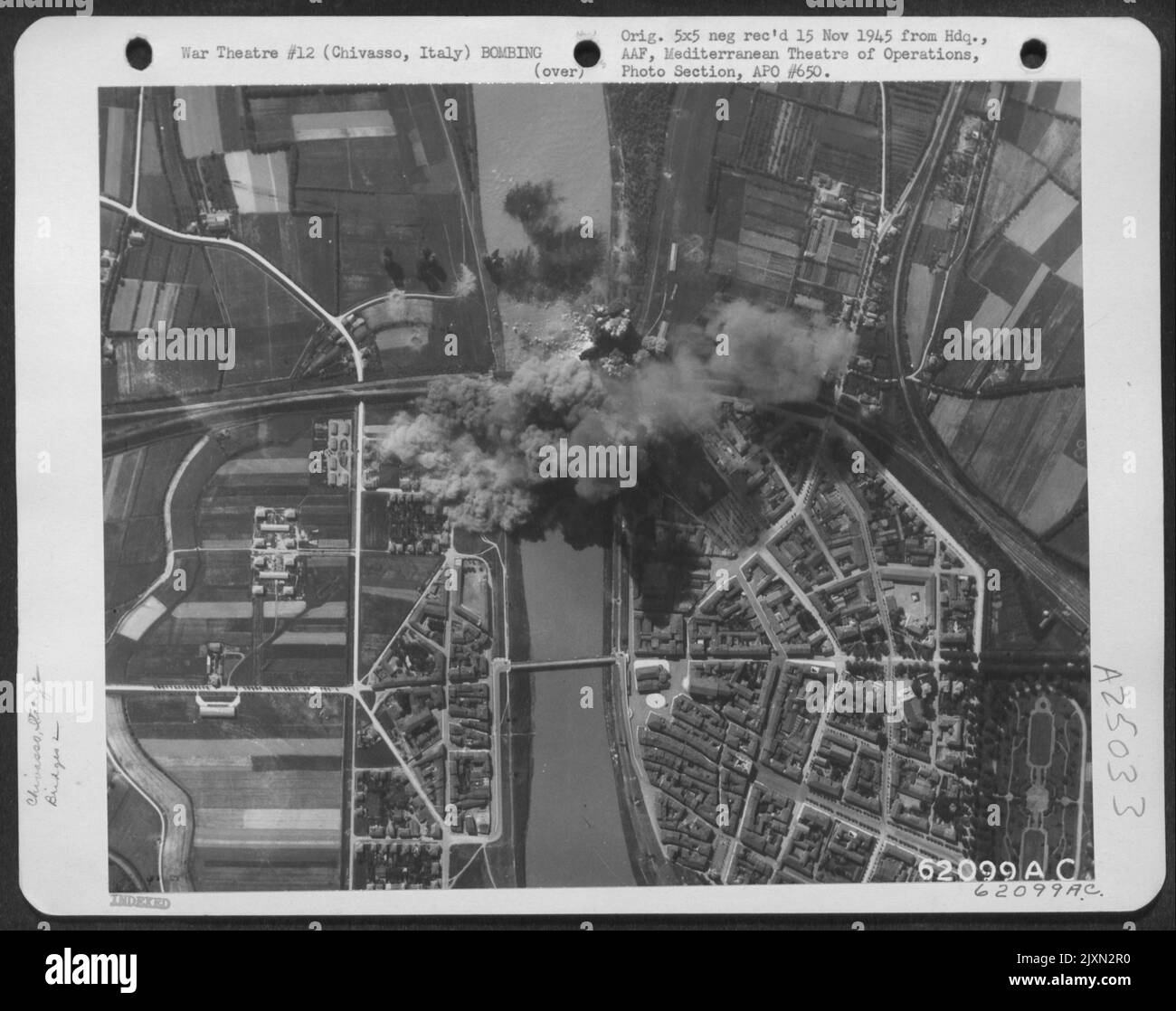 Bombs Droped On The Essential Chivasso Rail Bridge, North Of Turin ...