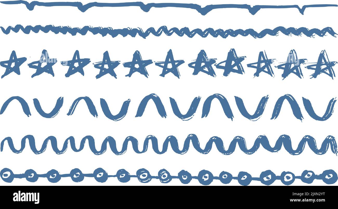 Decorative doodle abstract dividers. Hand drawn ornaments Stock Vector ...