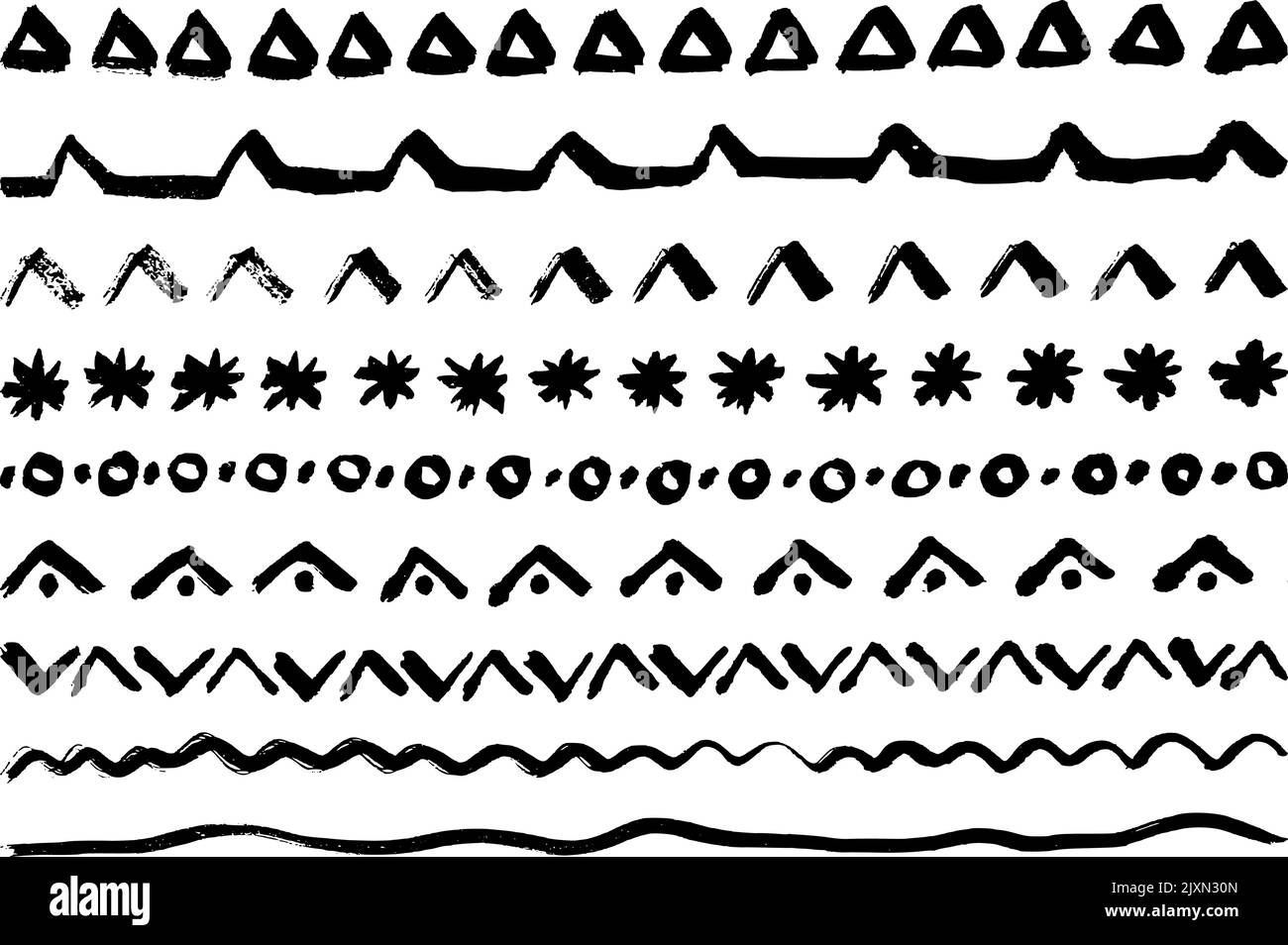 Doddle sketch dividers. Abstract ink marks stroke Stock Vector Image ...