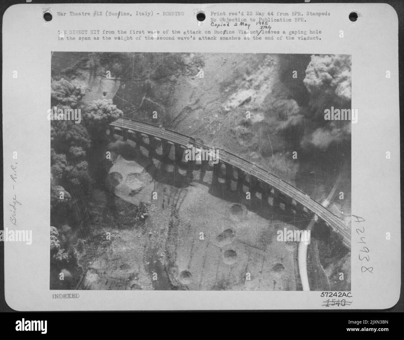 The Direct Hit From The First Wave Of The Attack On Bucine Viaduct ...