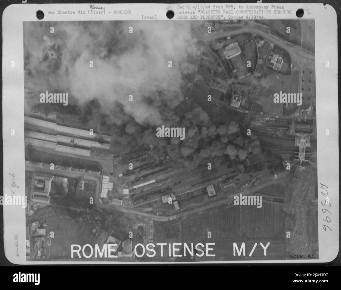 BLASTING NAZI RAIL COMMUNICATIONS THROUGH ROME AND FLORENCE, ITALY ...
