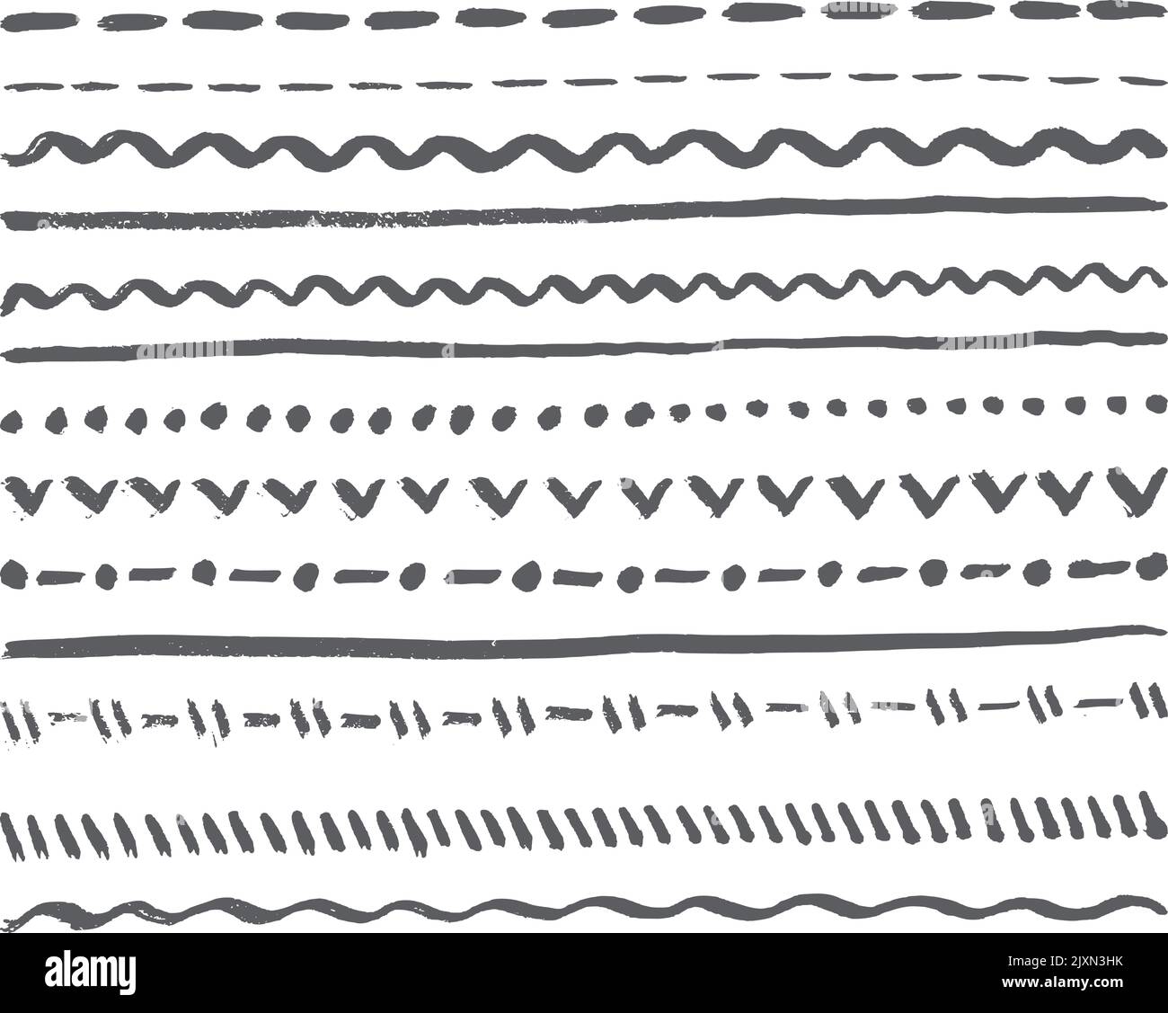 Decorative ink dividers. Hand drawn marker sketch Stock Vector Image ...